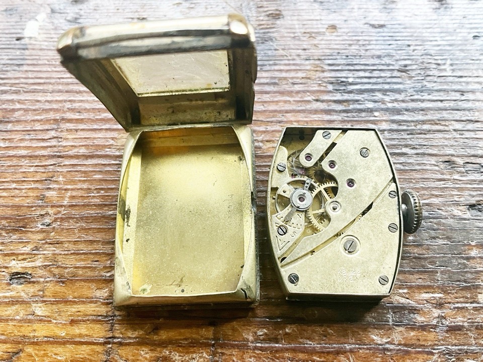 Vintage WW2 MILITARY Germany "EPIFO" Wristwatch Rectangle Case Cal. 22 ...