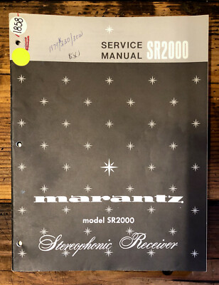 Marantz SR2000 SR-2000 Receiver Service Manual *Original* | eBay