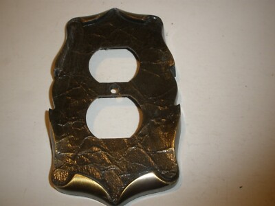 Vintage Metal Double Wall Plug Socket Plate Cover Gold Tone | eBay