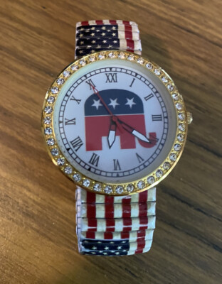 Bling Womens Gold Color Diamond Republican GOP Watch | eBay