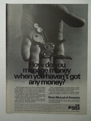 1971 STATE MUTUAL LIFE ASSURANCE COMPANY of AMERICA Magazine Ad | eBay