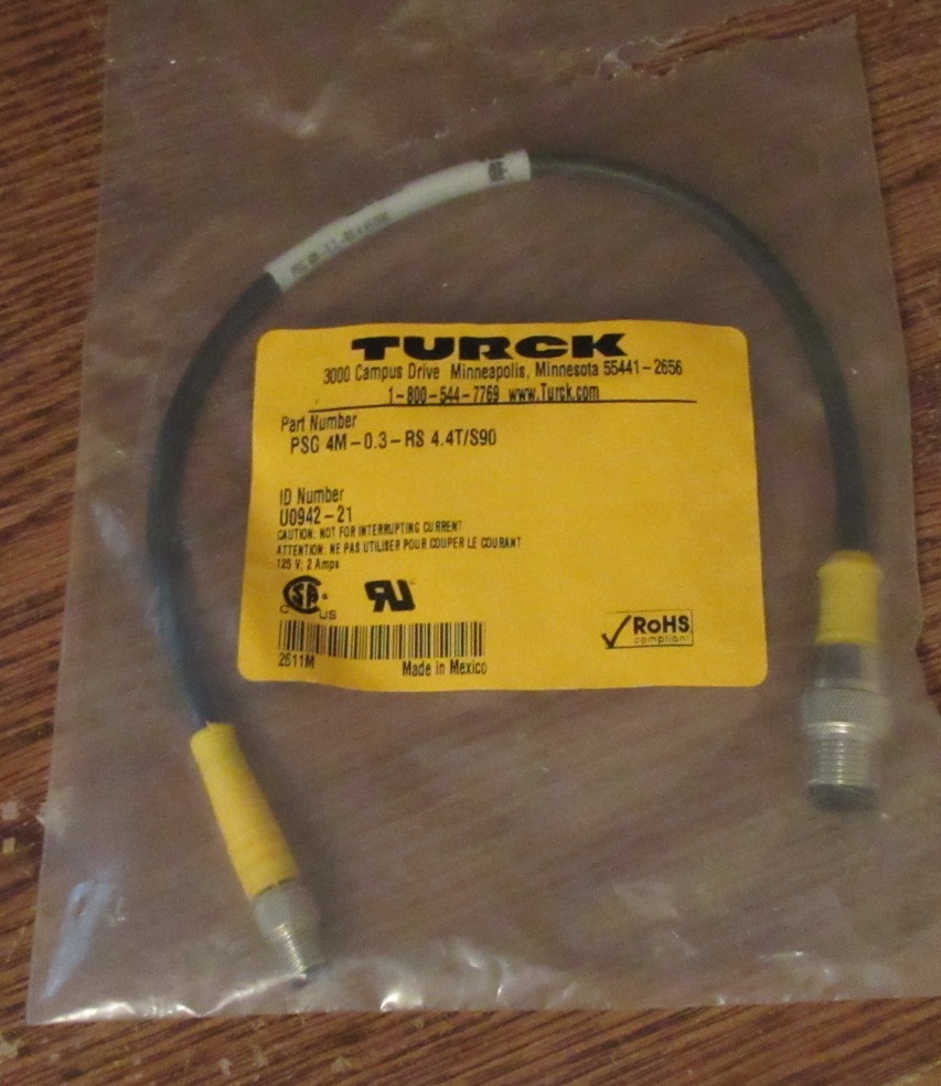 TURCK Inc Package PSG 4M-0.3-RS 4.4T / S90 Proximity Sensor Valve U0942 ...