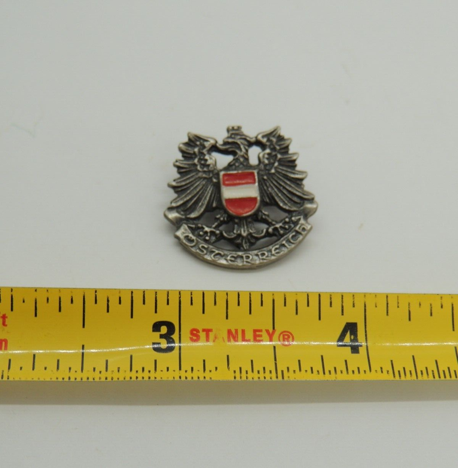 Vintage Osterreich Austria Eagle National Emblem Pin Military Lapel Pin ...