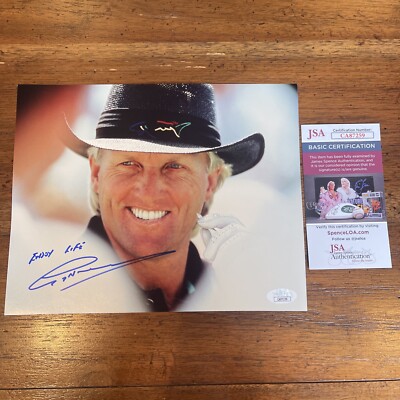 GREG NORMAN SIGNED 8X10 PHOTO WITH JSA | eBay