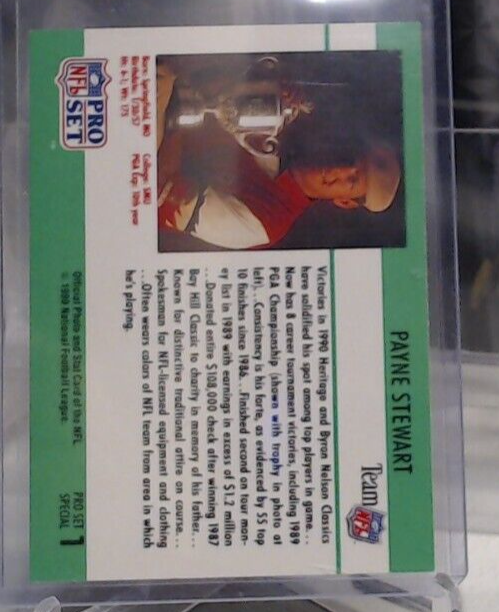 1990 NFL PRO SET PAYNE STEWART #1 MGK | eBay