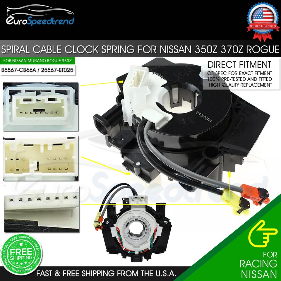 Spiral Cable Clock Spring for Nissan Versa Murano Rogue B5567-CB66A ...