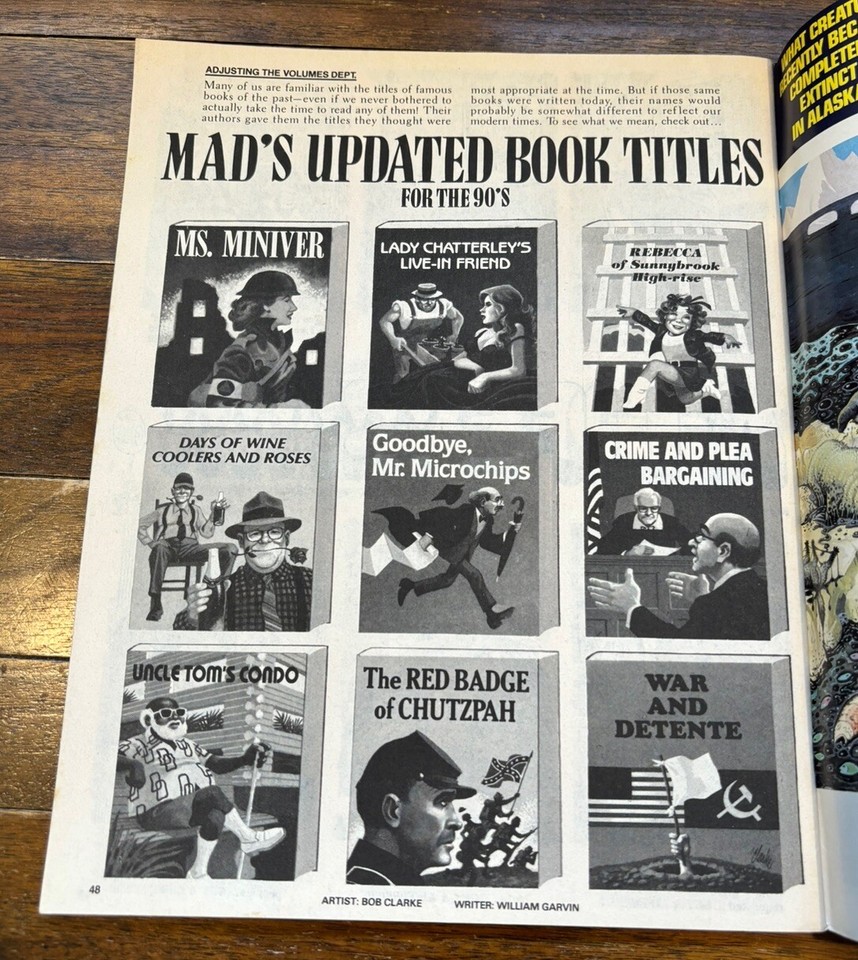 MAD Magazine 294 April 1990 Frosty Snowman Alfred E Neuman Cover Doogie ...