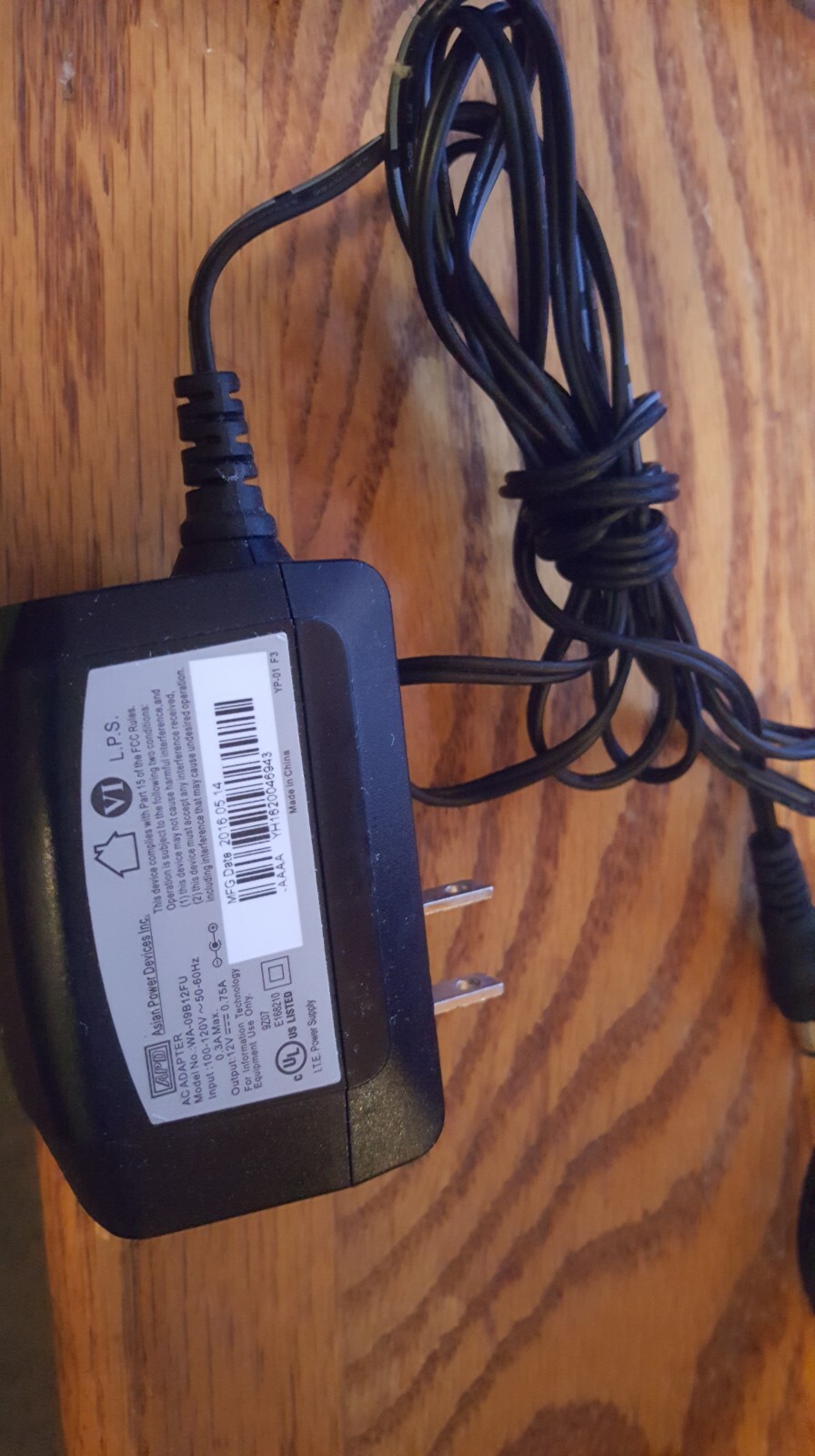 APD Power Adapter WA-09B12FU. Output 12VDC @ 0.75A 5.5mm Tip Tested. | eBay