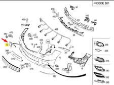 MERCEDES C Class W204 Cover Towing Eye Bumper Front A2048850124 for ...