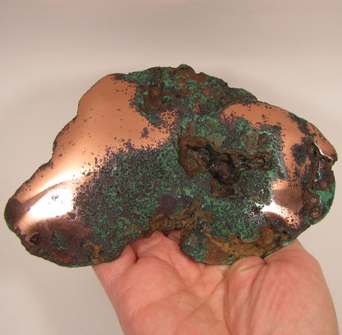 6.6" Polished Glacial Native FLOAT COPPER Butchite Specimen - Michigan ...