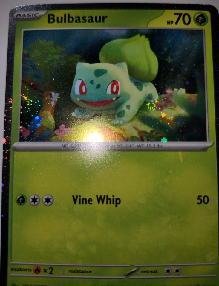 Fart Swirl 🌀 Bulbasaur 046 Cosmo Holo Bleed Error Pokémon Black Star ...