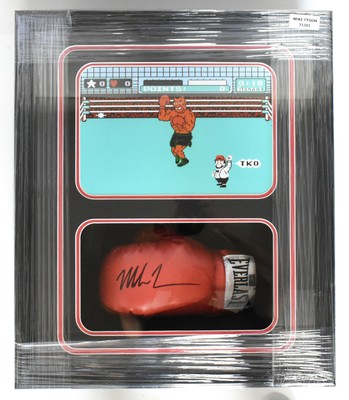 Mike Tyson Autographed Shadow Box Red Everlast Boxing Glove *Left ...