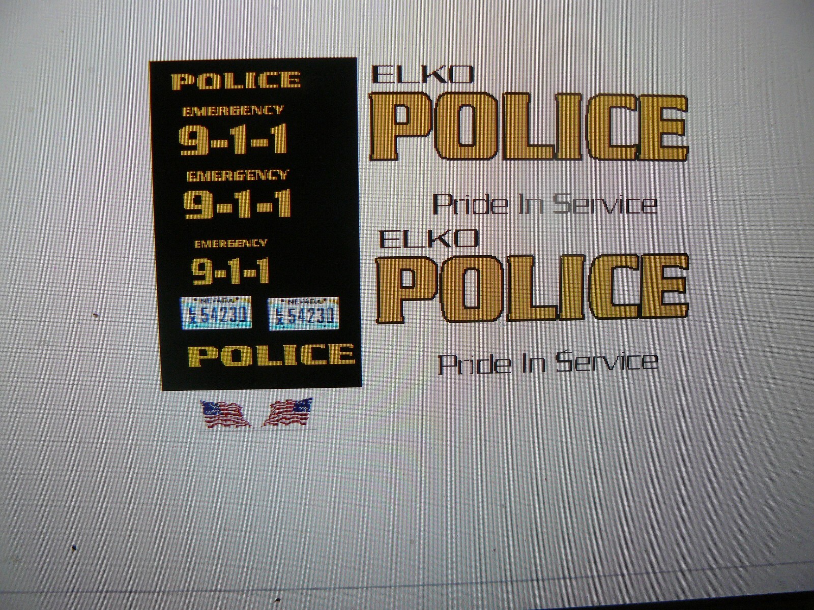 Elko Nevada Police Department Patrol Vehicle Decals 1:24 | eBay