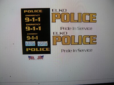 Elko Nevada Police Department Patrol Vehicle Decals 1:24 | eBay