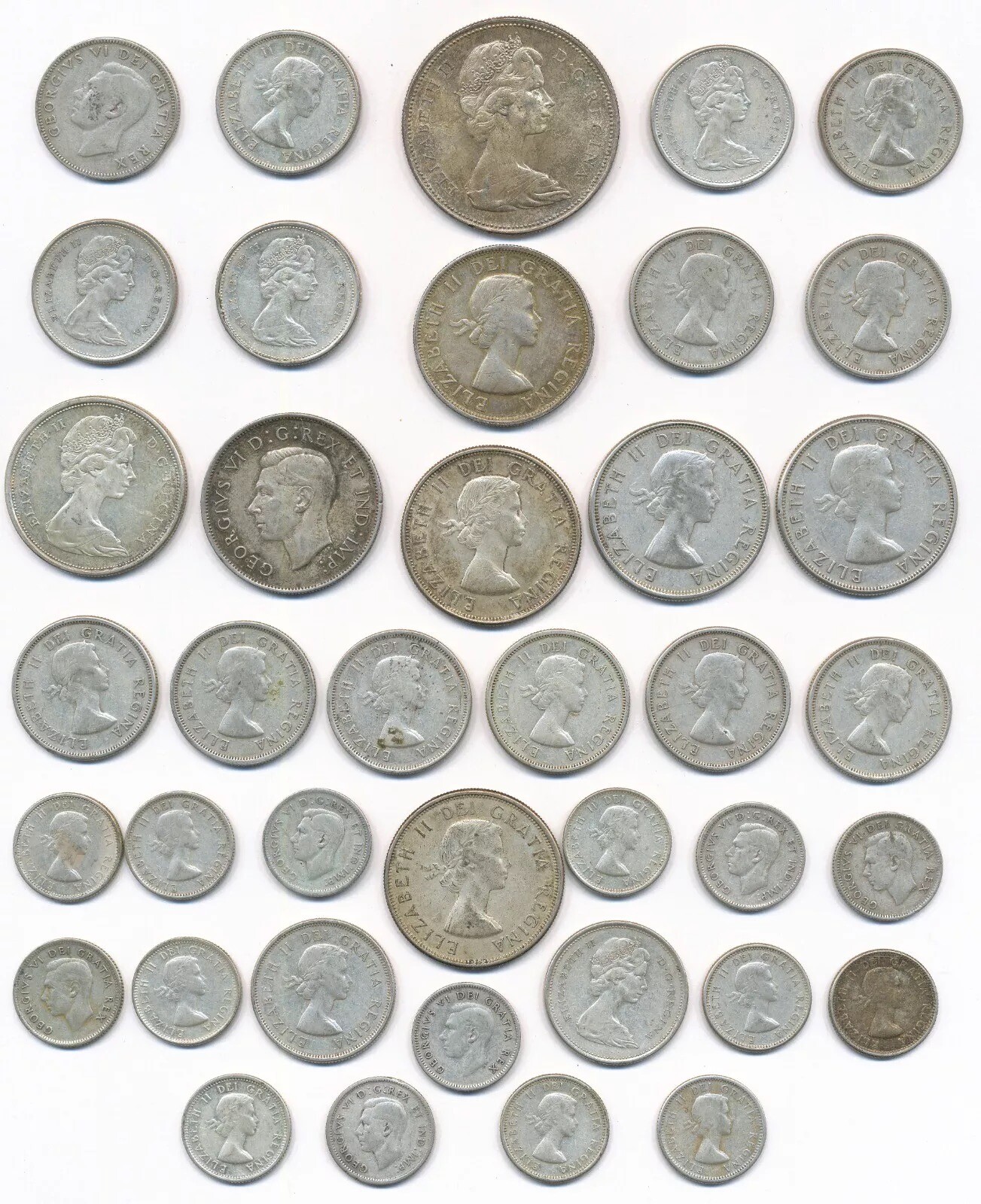 80% CANADA Bullion Junk Silver Coins $10 Face Value Mixed Circulated ...