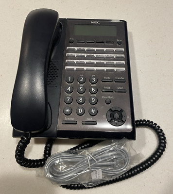 NEC IP7WW-24TXH-B1 TEL(BK) C BE117452 SL2100 Phone Black Tech Tested w ...