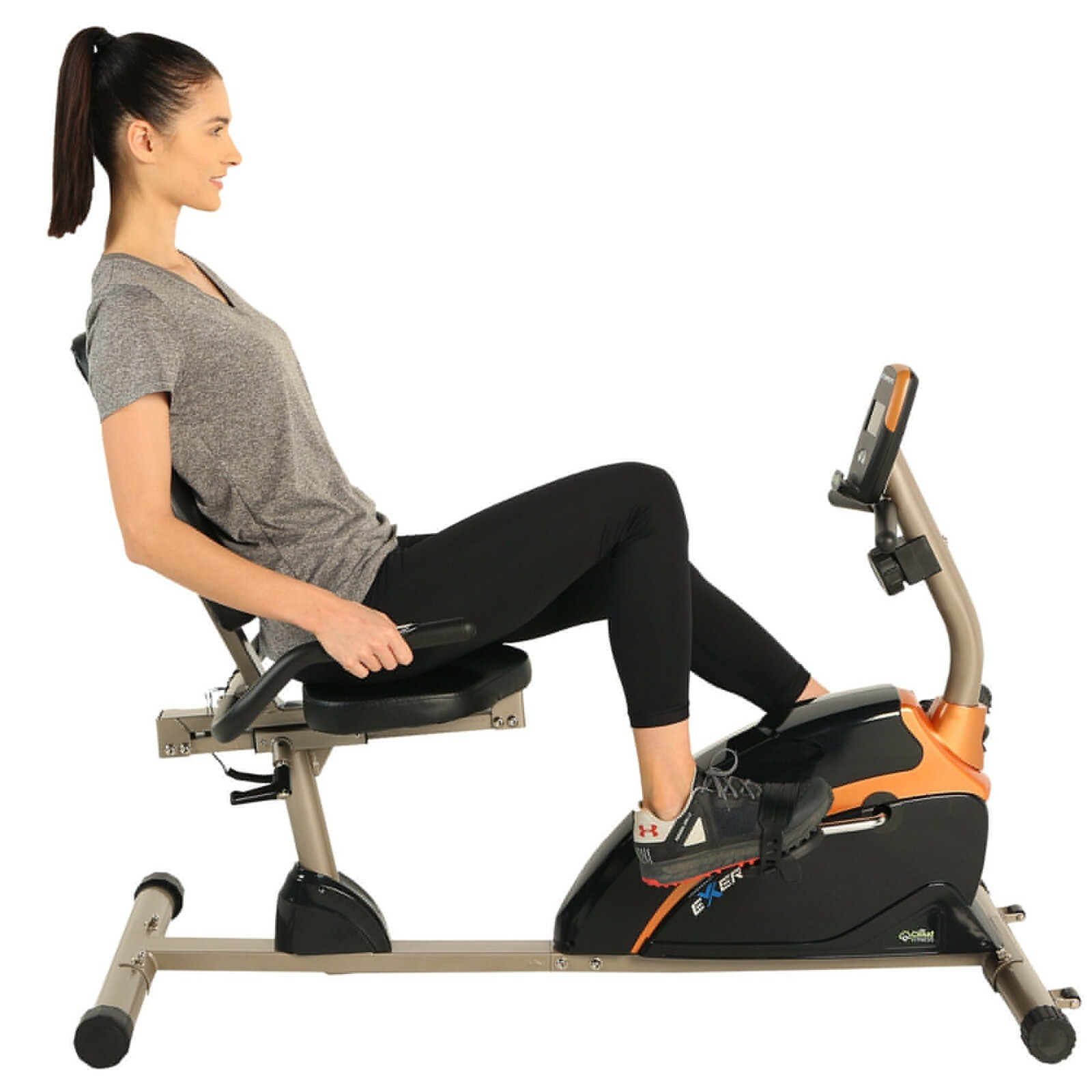 Exerpeutic Bike Pulse Readout Fitness Cardio Recumbent Stretch Ride for ...