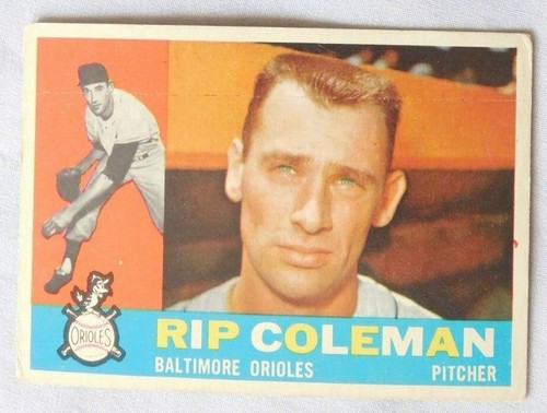 1960 Topps #179 Rip Coleman Baltimore Orioles Baseball Card Ex | eBay