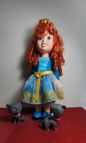MERIDA Disney Pixar 15" Brave Doll with Bear Brothers Preowned , Two ...