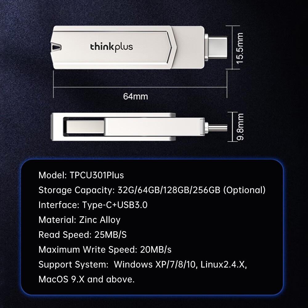 TPCU301Plus U Disk 256GB USB3.0+Type-C Port Recognition K5C5 | eBay ...