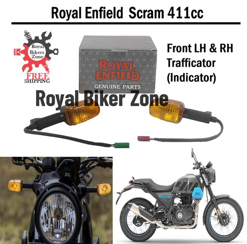 Royal Enfield "Trafficator Assy. With Bulb Front RH & LH" For Scram ...