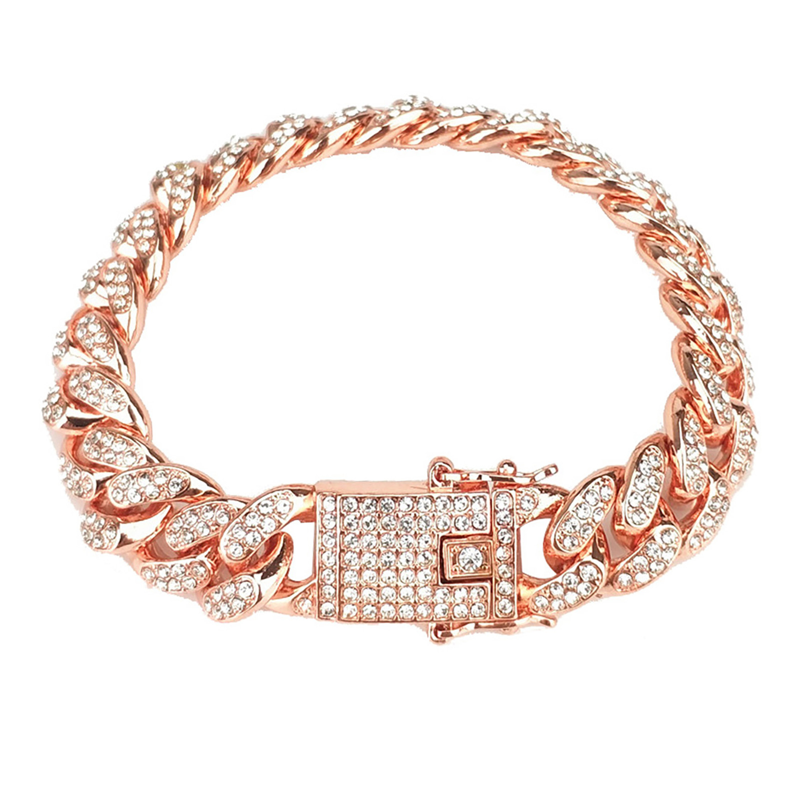 Bangle Eye-catching Easy Matching Rapper Cuban Link Chain Bracelet ...