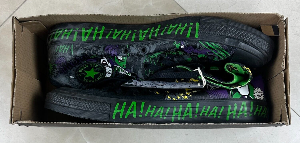 Mens Size 13 - DC Comics Joker HA HA HA Converse All Star High Top ...