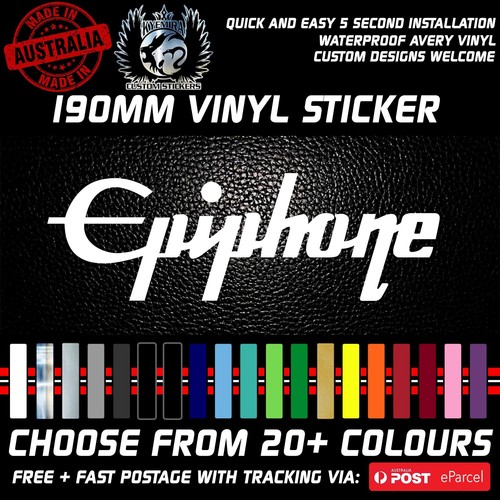 Epiphone logo Guitar vinyl Sticker Decal 190mm Multiple colours | eBay ...