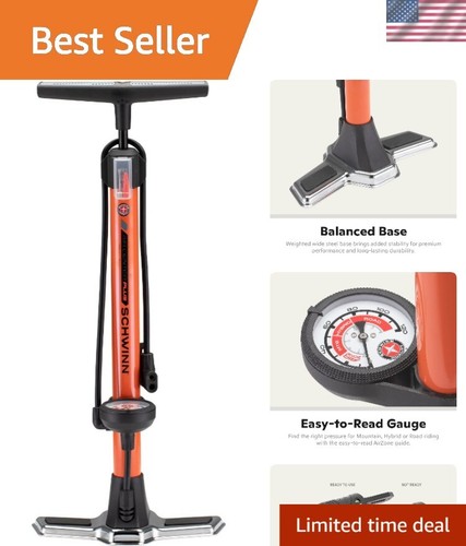 Compact, Lightweight Bike Pump – High Volume, Dual Valve Compatibility ...