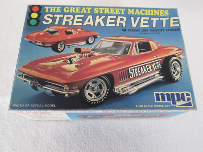 Vintage 1970's MPC Streaker Vette 1967 Corvette built plastic model kit ...
