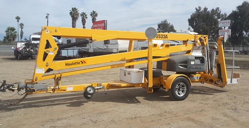 2017 Haulotte 5533A Towable Boom lift man lift Boomlift manlift Hours ...