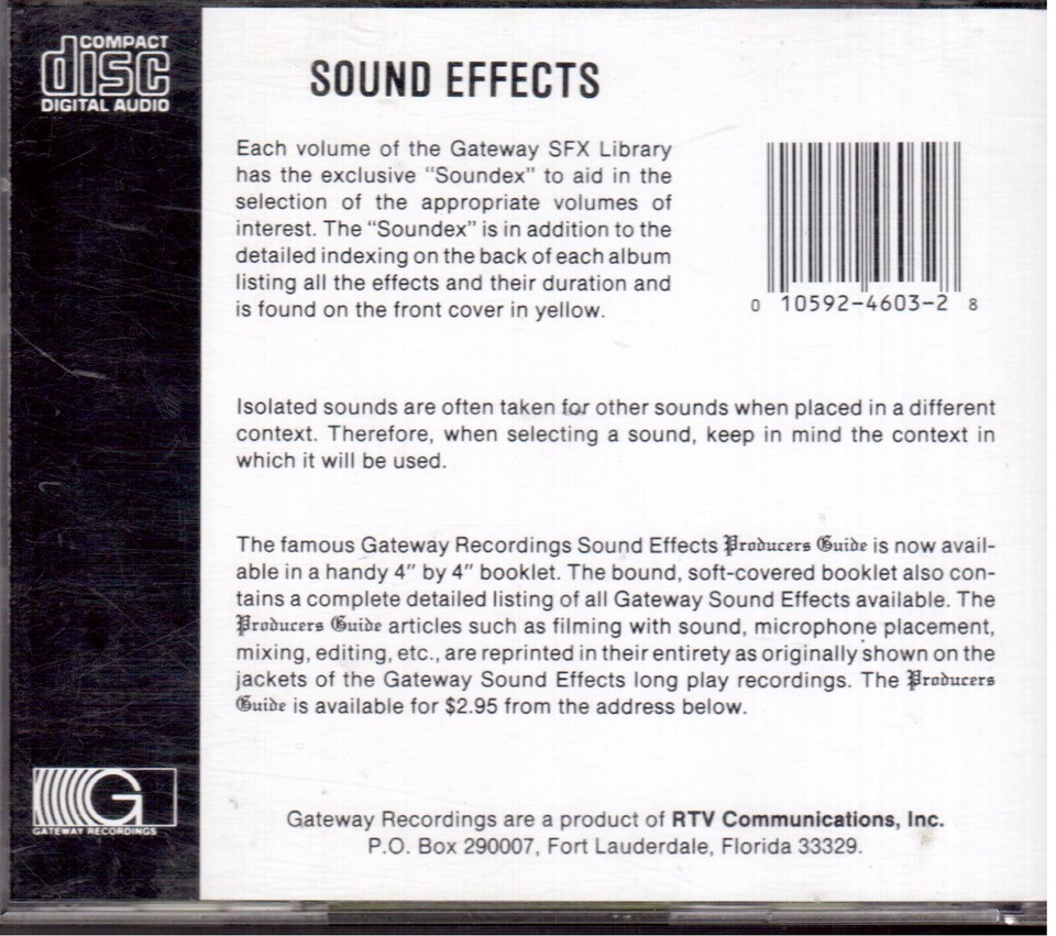 Sound Effects Volume 3 and 4 CD MINT made in Canada 10592460328 | eBay