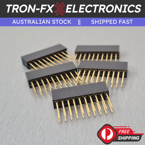 5PCS 2 x 10 Pin Long Leg Dual Row Female Header Socket 2.54mm Pitch 20P ...