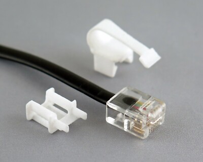 RJCLIP-11 (2 sets - White) for fixing broken RJ11/RJ12 connectors | eBay