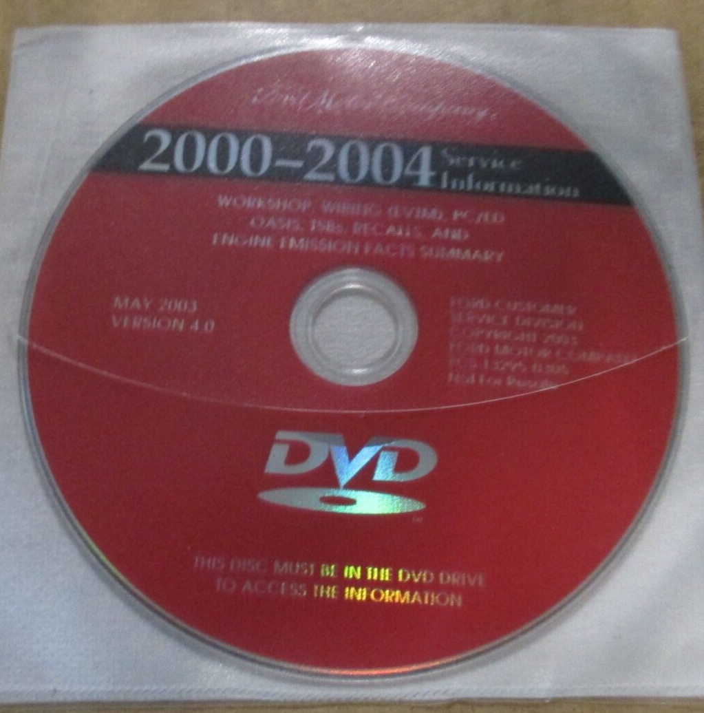 FORD 2000-2004 SERVICE INFORMATION DVD'S FEB 2003-JUNE 2003 (SET OF 5 ...
