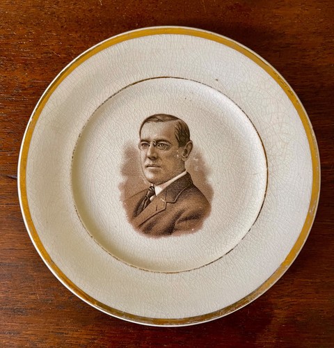 Antique President Woodrow Wilson Commemorative Portrait Plate Diameter ...