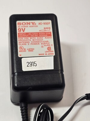 SONY ac-9030F Ac power adapter 9V 600mA | eBay