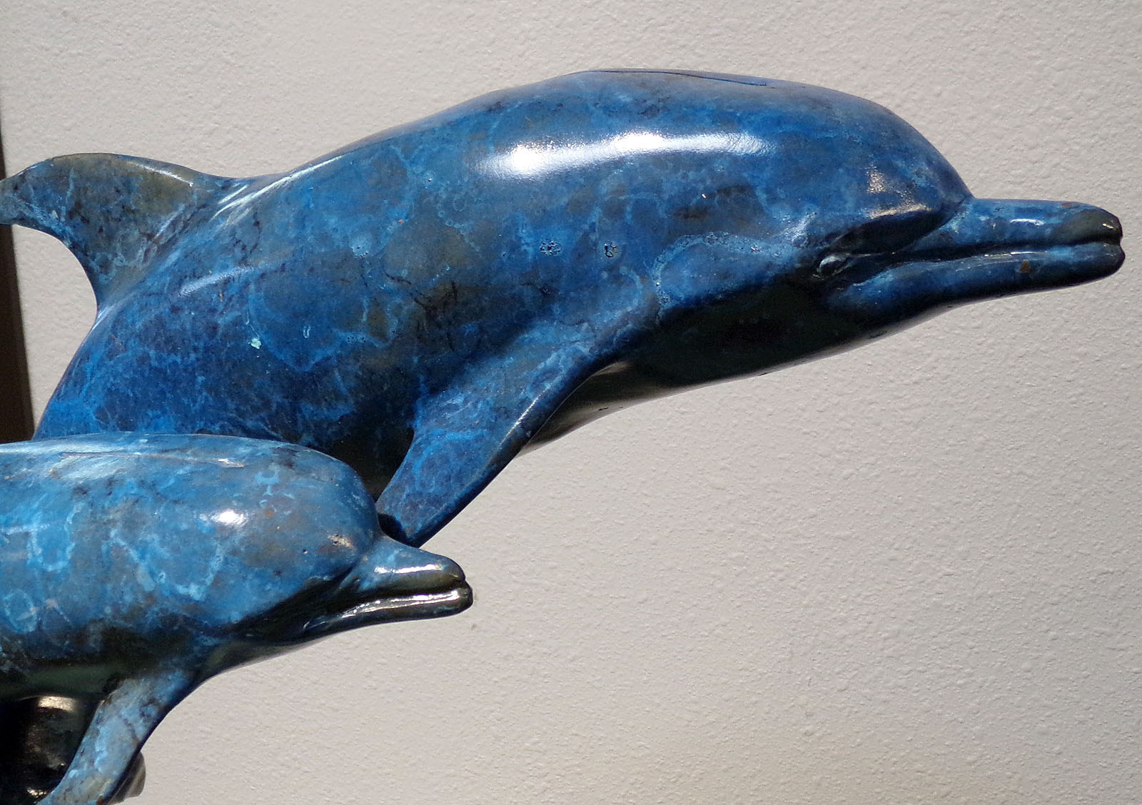 Laran Ghiglieri "Dolphins" Ltd ed Bronze Sculpture with polychrome ...