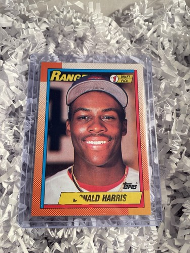 **Extremely Rare Blackless Error** 1990 TOPPS Donald Harris #1 Draft ...