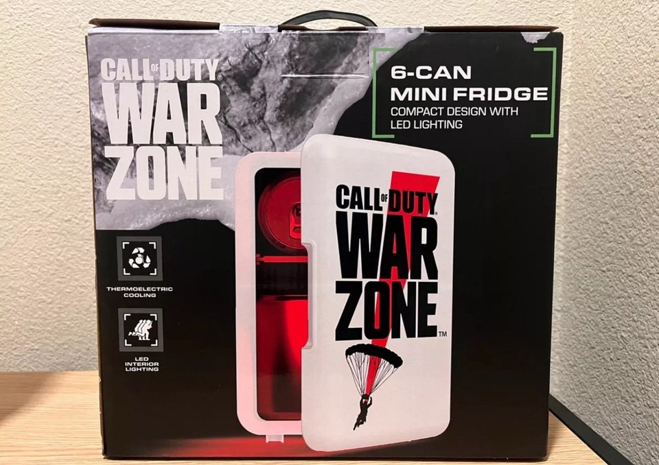 Call Of Duty War Zone 6 Can White Mini Fridge Refrigerator With LED ...