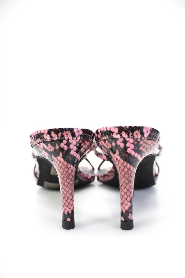 Jeffrey Campbell Womens Ficelle Snakeskin Print Heel Sandals Bright ...