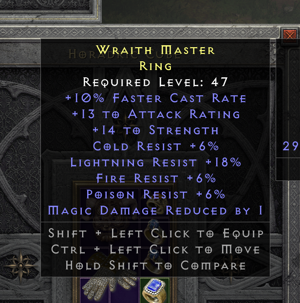 Diablo 2: Resurrected: 10% FCR/14str/Quad Resists Ring - D2R PC NL | eBay