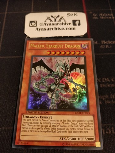 MALEFIC STARDUST DRAGON - LIMITED ED ULTRA RARE NM/LP JUMP-EN043 ...