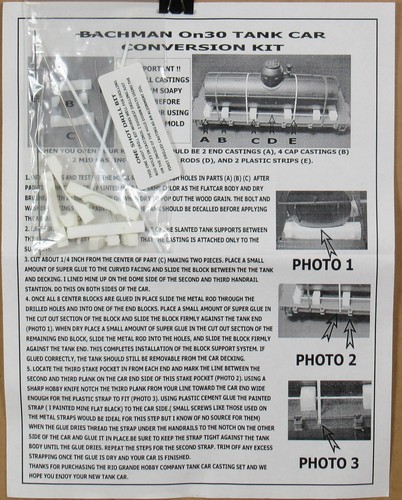 Rio Grande Hobby Company - BCC-16 Bachmann On30 Tank Car Detail ...