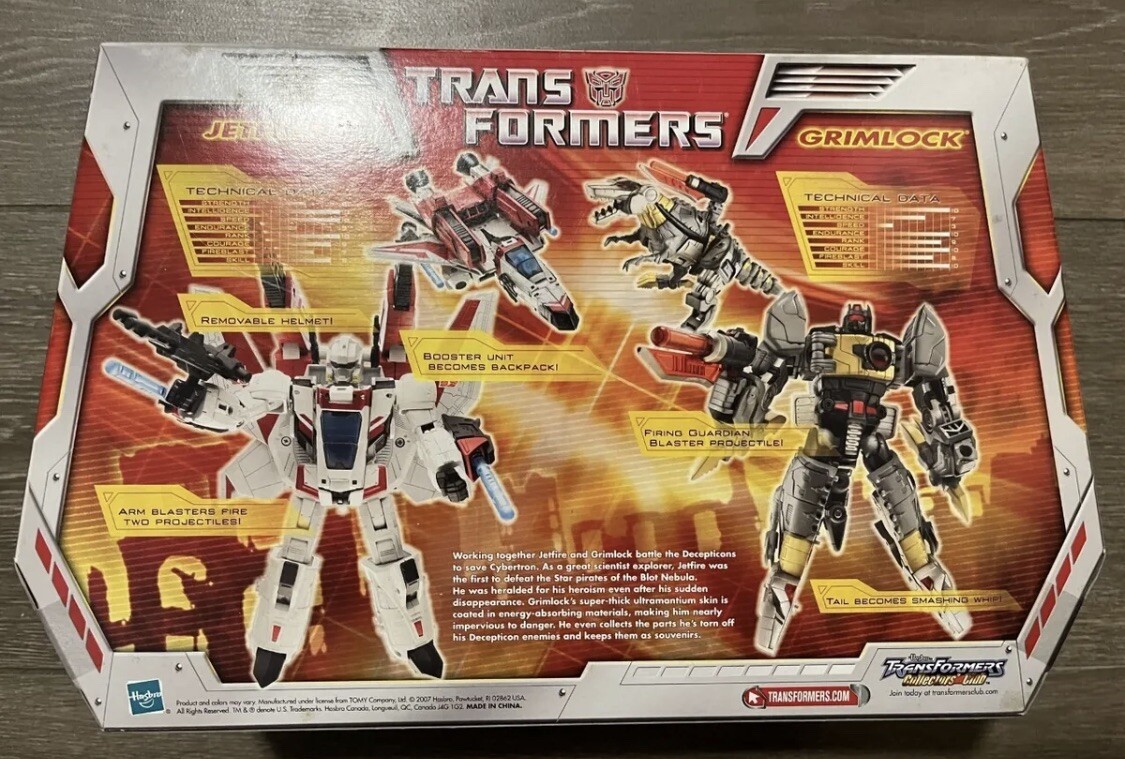 Hasbro Transformers TFCC Exclusive Classic RID JETFIRE+GRIMLOCK Limited ...