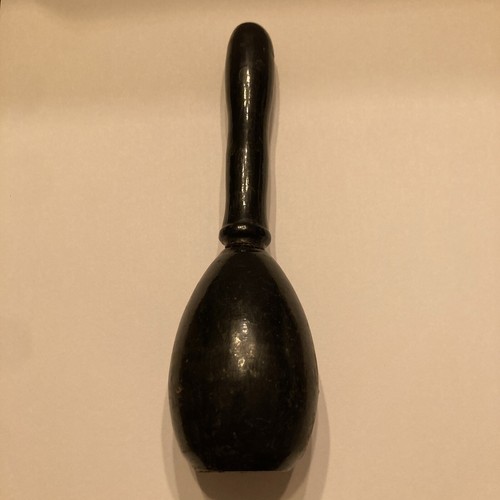 Vintage Darning Egg Black Wooden Sock Darner Mending Sewing Tool Granny ...