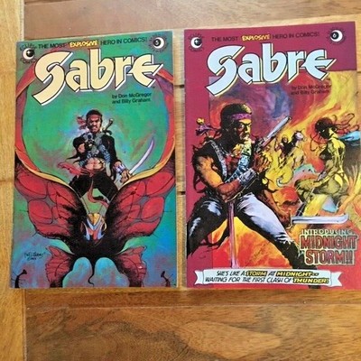 Sabre Comic Book #5 #6 Lot Eclipse Comics 1983 Vintage Don McGregor | eBay