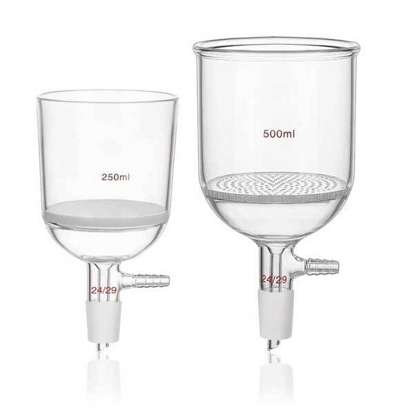 30ml - 2000ml Suction Filters Funnel Perforated Glass Laboratory ...