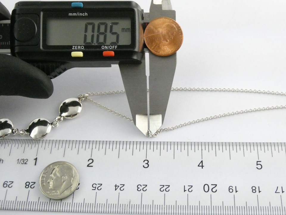Tiffany and Co Sterling Silver Triple Disk Drop Pendant Necklace 12.1g ...