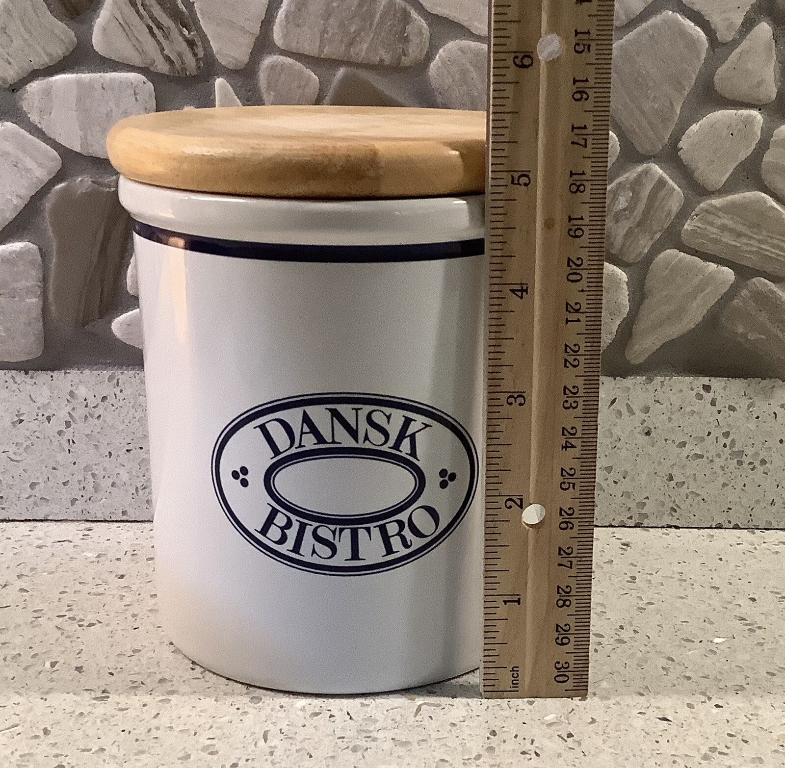 Vintage DANSK BISTRO Set Of 3 Ceramic Canisters With Wooden Lids | eBay